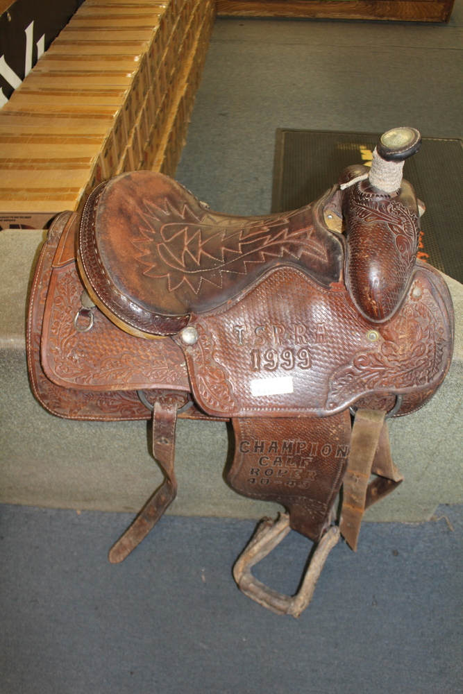 Billy Cook 1999 Champion 14" Calf Roper Saddle TSPRA 1999 | Tomball ...
