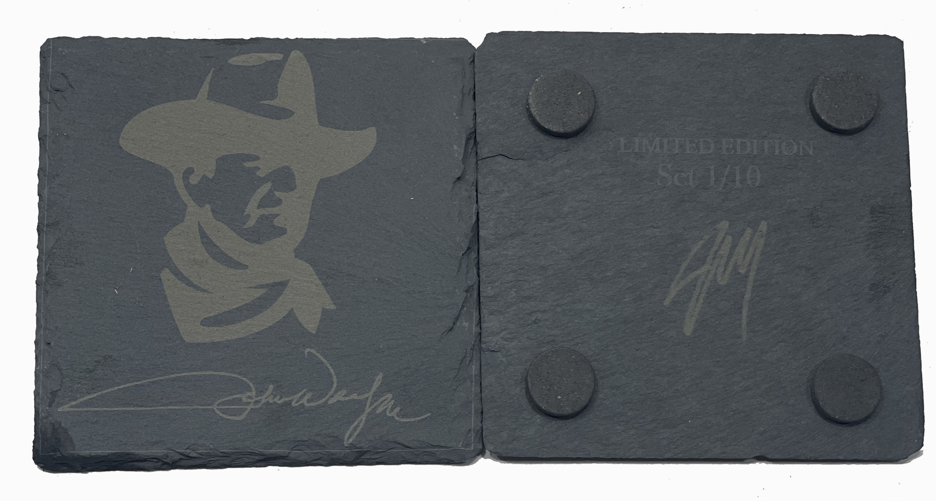 John Wayne Limited Edition Laser Engraved Slate Coasters (Set of 4 ...