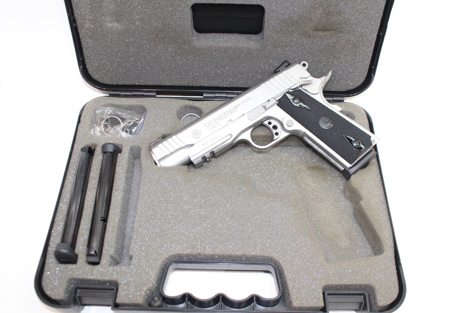TAURUS PT 1911 AR Pistol 45 ACP Stainless w/Org Box and 3 Mags USED ...